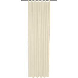 Vorhang WIRTH "Umea" Gr. 1, beige (hellbeige), B:132cm H:145cm, Jacquard, Polyester, Gardinen, Vorhang
