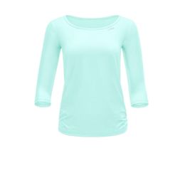 3/4-Arm-Shirt WINSHAPE "AET139LS", Damen, Gr. M, delicate mint, 85% Polyester, 15% Elasthan, R&uuml;ckenausschnitt, Shirts 3/4-Arm-Shirt, Functional Light and Soft