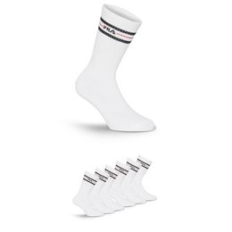 Socken Fila "UNISEX LIFESTYLE PLAIN SOCKS", Damen, Gr. 39-42, wei&szlig;, Baumwollmischung, normal, Socken Socken, mit eingestricktem Logo