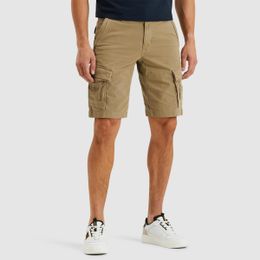 PME-Legend Cargoshorts PME LEGEND, Damen, Gr. 31, N-Gr, beige (dunkelbeige), Web, Obermaterial: 97% Baumwolle, 3% Elasthan, bequem kniefrei, Hosen Cargoshorts, Sommerhose in gewaschener Optik