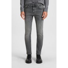 Slim-fit-Jeans BOSS Orange "Delaware", Herren, Gr. 38, L&auml;nge 32, medium grau038, Denim/Jeans, Obermaterial: 93% Baumwolle, 5% Elastomultiester, 2% Elasthan, unifarben, slim fit lang, Jeans Slim-fit-Jeans, slim fit, mittlere Bundh&ouml;he, schmaler Beinverlauf