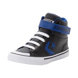 Sneaker Converse "PRO BLAZE STRAP LEATHER EASY ON", Jungen, Gr. 31, wei&szlig; (schwarz, blau, wei&szlig;), Leder, Schuhe Sneaker