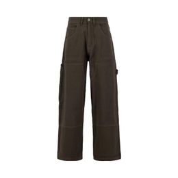 Cargohose Alpha Industries "Carpenter Pant", Herren, Gr. 34, Normalgr&ouml;&szlig;en, schwarz (schwarz olive), Obermaterial: 100% Baumwolle, Hosen Cargohose