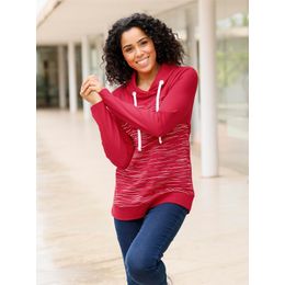 Sweatshirt Classic Basics, Damen, Gr. 50, rot (rot, ecru, bedruckt), 100% Baumwolle, gemustert, mehrfarbig, meliert, unifarben, Sweatshirts Sweatshirt