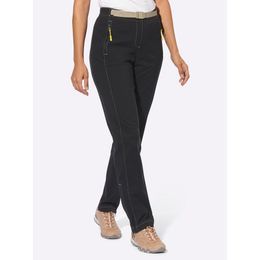 Outdoorhose Casual Looks, Damen, Gr. 40, Normalgr&ouml;&szlig;en, schwarz, 95% Polyamid, 5% Elasthan, unifarben, lang, Hosen Outdoorhose