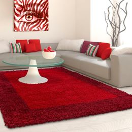 Hochflor-Teppich Ayyildiz Teppiche "Life Shaggy 1503", rot, B:160cm H:30mm L:230cm, Kunstfaser, Teppiche, Hochflor-Teppich, als L&auml;ufer und in rund erh&auml;ltlich, Shaggy, Langflor, Wohnzimmer