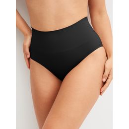 Taillenslip Calida "Seamless Shape", Damen, Gr. XS (36/38), schwarz, Single Jersey, Obermaterial: 85% Polyamid, 15% Elasthan, k&ouml;rpernah, Unterhosen Taillenslip, mit leichtem Shape-Effekt, Topseller