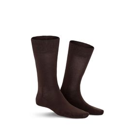 Socken Kunert "Socke Longlife", Herren, Gr. 43-46, lila (braun 8220), Obermaterial: 45% Polyamid PA. 35% Lyocell CLY. 18% Polypropylen PP. 2% Elasthan EL., Socken Socken