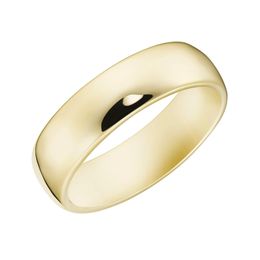Silberring "Ring Schiene gew&ouml;lbt, vergoldet, Silber 925" Gr. 60, gold, Giorgio Martello MILANO, Fingerringe, Herren, 60, Silber 925 (Sterlingsilber), Silberring
