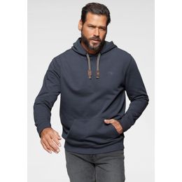 MAN'S WORLD Kapuzensweatshirt MAN'S WORLD, Herren, Gr. 4XL (68/70), blau, angeraute Sweatware, Obermaterial: 60% Baumwolle, 40% Polyester. Kapuzenfutter: 60% Baumwolle, 40% Polyester, unifarben, regular fit, Rippb&uuml;ndchen, Sweatshirts Kapuzensweatshirt, lange &Auml;rmel, lockere Passform, unifarben, mit Kapuze
