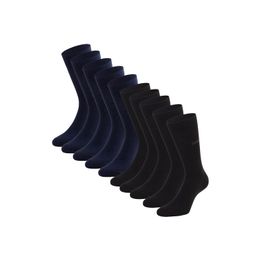 Kurzsocken Cinque "Socken Business 10P 10er Pack", Herren, Gr. 43-46, bunt (schwarz, dunkelblau), Obermaterial: 80% Baumwolle CO. 16% Polyamid PA. 4% Elasthan EL., Socken Kurzsocken