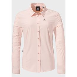 Sch&ouml;ffel Outdoorbluse SCH&Ouml;FFEL "Hiking Blouse Style Dunajec WMS", Damen, Gr. 40, rosa (3205, rosa), Oberstoff: 85% Polyester 15% Elasthan, Basic, V-Ausschnitt, Blusen Outdoorbluse