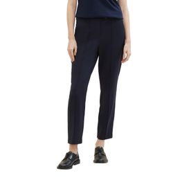 Stoffhose Tom Tailor "MIA", Damen, Gr. 34, L&auml;nge 28, blau (sky captain blau), Stoff, Obermaterial: 68% Polyester, 28% Viskose, 4% Elasthan. Futter: 100% Polyester, unifarben, slim fit 7/8-L&auml;nge, Hosen Stoffhose, Sommerhose mit dekorativen N&auml;hten