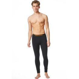 Lange Unterhose Bruno Banani "Warm Up", Jungen, Gr. 3XL, schwarz, Obermaterial: 93% Baumwolle, 7% Elasthan, bedruckt, unifarben mit Farbeinsatz, eng, Unterhosen Lange Unterhose, mit kontrastfarbenem Logobund