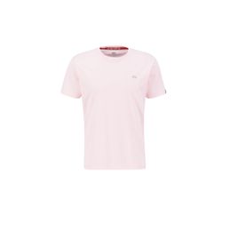 T-Shirt Alpha Industries "Unisex EMB T-Shirt", Herren, Gr. 2XS, pink (pastel pink), Obermaterial: 100% Baumwolle, Shirts T-Shirt