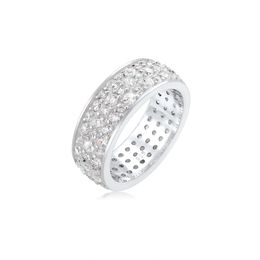 Silberring Elli Premium "Ring Microsetting Zirkonia Wei&szlig; 925 Sterling Silber" Gr. 52, silber, Fingerringe, Damen, 52, Silber 925 (Sterlingsilber), Silberring