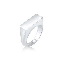 Siegelring Elli "Ring Siegelring Glanz Schlicht Trend 925 Silber" Gr. 56, silber, Fingerringe, Damen, 56, ohne Stein, Silber 925 (Sterlingsilber), 18mm, Siegelring