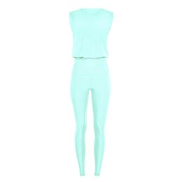 Jumpsuit WINSHAPE "JS102LSC", Damen, Gr. L, Normalgr&ouml;&szlig;en, gr&uuml;n (delicate mint), 85% Polyester, 15% Elasthan, Rundhals, Overalls Jumpsuit, Functional Comfort