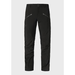 Sch&ouml;ffel Outdoorhose SCH&Ouml;FFEL "Mountain Softshell Pt Style Milagle MNS", Herren, Gr. 56, Normalgr&ouml;&szlig;en, schwarz (9990, schwarz), Oberstoff: Aussenseite: 92% Polyester, 8% Elasthan, Innenseite: 100% Polyester; (Membran: Thermoplastisches Polyurethan); Oberstoff Einsatz: 92% Polyester, 8% Elasthan, Hosen Outdoorhose