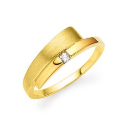 Fingerring Bruno Banani "Schmuck Geschenk Silber 925 Damenring" Gr. 59, gold (gelbgoldfarben, kristallwei&szlig;), Fingerringe, Damen, 59, Silber 925 (Sterlingsilber), 1,7mm, Fingerring, mit Zirkonia (synth.)