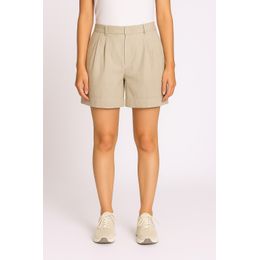 Webshorts Zhrill "ZHFJELLA", Damen, Gr. 29, N-Gr, beige (creme), Web, Obermaterial: 52% Viskose, 33% Polyester, 15% Polyamid, unifarben, normal kurz, Hosen Webshorts, Sommerhose mit Viskose
