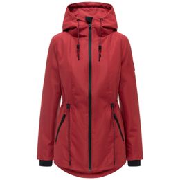 Outdoorjacke Navahoo "Outdoorjacke Blumentanz 14", Damen, Gr. XL, rot (velvet rot), Obermaterial: 100% Polyester PES. Obermaterial: Futter: 100% Polyester PES., tailliert, hoch geschlossener Ausschnitt, &Auml;rmel ohne &Auml;rmelschlitz Rippb&uuml;ndchen, Jacken Outdoorjacke, &Uuml;bergangsjacke mit wasserdichtem Verschluss