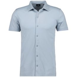 Poloshirt Ragman, Herren, Gr. L, silber (silber, 024), Popeline, Baumwolle, regular fit, ohne Ausschnitt, Shirts Poloshirt