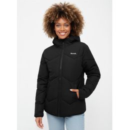 Steppjacke Bench. "KRIYA", Damen, Gr. 48, schwarz, Steppware, Obermaterial: 100% Polyester, unifarben, h&uuml;ftbedeckend, ohne Ausschnitt, Jacken Steppjacke, leichte Winterjacke mit hoher W&auml;rmeleistung und Zick Zack Steppung