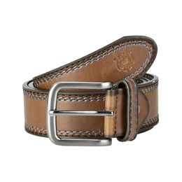 Synthetikg&uuml;rtel Jan Vanderstorm "G&uuml;rtel WALRAM", Herren, Gr. 15,5, braun, Obermaterial: 60% Polyurethan PU. 40% Rindsleder Leather cow., unifarben, G&uuml;rtel Synthetikg&uuml;rtel