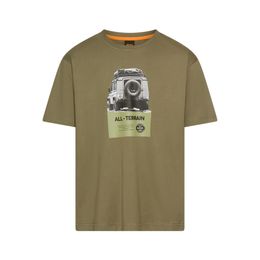 T-Shirt BOSS Orange "Te Wagon", Herren, Gr. M, gr&uuml;n (open gr&uuml;n342), Single Jersey, Obermaterial: 100% Baumwolle, unifarben, regular fit h&uuml;ftlang, Shirts T-Shirt, mit coolem Fotodruck