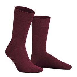 Socken Hudson "Socke Relax Cotton", Herren, Gr. 45-46, rot (wine rot 0553), Obermaterial: 97% Baumwolle CO. 3% Elasthan EL., Socken Socken