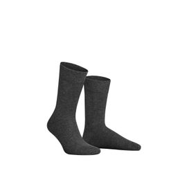 Socken Hudson "Socke Relax Cotton", Herren, Gr. 47-48, grau (grau, meliert 0550), Obermaterial: 97% Baumwolle CO. 3% Elasthan EL., Socken Socken