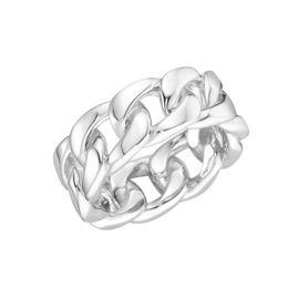 Silberring "Ring Panzerketten-Design, Silber 925" Gr. 52, silber, Giorgio Martello MILANO, Fingerringe, Damen, 52, Silber 925 (Sterlingsilber), Silberring