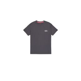 T-Shirt Alpha Industries "Signature Backprint T-Shirt", Damen, Gr. L, vintage grau, Obermaterial: 100% Baumwolle, Shirts T-Shirt