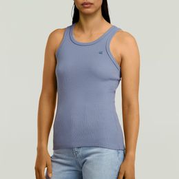 G-Star Raw Tanktop G-STAR "Ribbed Tanktop", Damen, Gr. M (38), amann, Single Jersey, Obermaterial: 95% Baumwolle, 5% Elasthan, unifarben, gerade normal, Rundhals, Tops Tanktop, mit breiten Tr&auml;gern