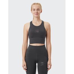 Sporttop Venice Beach "BUSTIER BUFFALO", Damen, Gr. XL (44), grau (anthrazit), Obermaterial: 83% Polyester, 17% Elasthan, Tops Sporttop