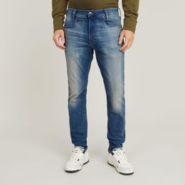 G-Star Raw 5-Pocket-Jeans G-STAR "D-Staq 3D Slim", Herren, Gr. 30, L&auml;nge 34, blau (medium aged), Denim/Jeans, Obermaterial: 92% Baumwolle, 7% Elastomultiester, 1% Elasthan, slim fit normal, Jeans 5-Pocket-Jeans, mit Chinodetails