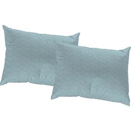 Dekokissen WIRTH "Torbole" Gr. 1, blau (blau, meliert), B:40cm L:40cm, Baumwolle, Polyester, Dekokissen_Sitzkissen_Kissenh&uuml;llen, Dekokissen, Kissenh&uuml;lle ohne F&uuml;llung, 2 St&uuml;ck