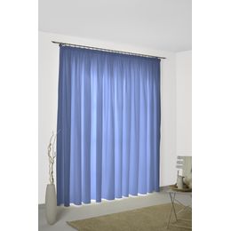 Vorhang WIRTH "SUNBONE" Gr. 3, blau, B:132cm H:225cm, Polyester, Gardinen, Vorhang
