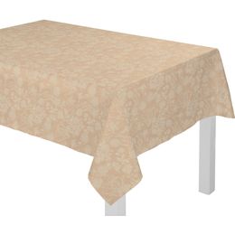 Tischdecke Adam "Flower Cuv&eacute;e Light" Gr. 4, beige, &Oslash;:145cm, Bio-Baumwolle, Tischdecken, Tischdecke, aus 100% Bio-Baumwolle
