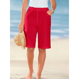 Bermudas Classic Basics, Damen, Gr. 46, Normalgr&ouml;&szlig;en, rot, 100% Baumwolle, unifarben, knielang, Hosen Bermudas