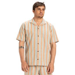 Funktionshemd Quiksilver "Sunset Song", Herren, Gr. XXL, US-Gr&ouml;&szlig;en, bran sunset song, Obermaterial: 55% Walkfrottier, 45% Hanf;, Hemden Funktionshemd
