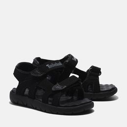 Sandale Timberland "PERKINS ROW BACKSTRAP SANDAL", M&auml;dchen, Gr. 26 (9), schwarz (schwarz, schwarz), Synthetik, Schuhe Sandale, mit Klettverschlu&szlig;