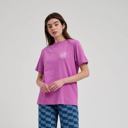 T-Shirt Santa Cruz "PARTIAL DOT T-SHIRT", Damen, Gr. S (8), hyper violet, Obermaterial: 100% Baumwolle, Shirts T-Shirt