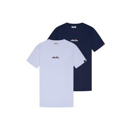 T-Shirt Ellesse "T-Shirt OLLIO 2 TEE 2er Pack", Herren, Gr. M, bunt (wei&szlig;, dunkelblau), Obermaterial: 100% Baumwolle CO., Shirts T-Shirt