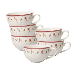 Villeroy & Boch Tasse VILLEROY & BOCH "Milchkaffeetassen Toy's Delight 260 ml 6er Set bunt", bunt, B:11,4cm H:6,6cm, Porzellan, Trinkgef&auml;&szlig;e, Tasse, Mikrowellengeeignet