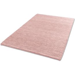 Sch&ouml;ner Wohnen Kollektion Wollteppich "Poppy 6024", rosa (rose), B:70cm H:18mm L:140cm, Wolle, SCH&Ouml;NER WOHNEN-KOLLEKTION, Teppiche, Wollteppich, hochwertiger Handweb, Wolle, Wohnzimmer, Sch&ouml;ner Wohnen Kollektion