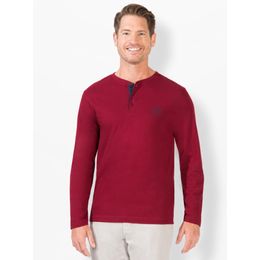 Langarmshirt Catamaran "Langarm-Shirt", Herren, Gr. 48/50, rot (kirsche), 100% Baumwolle, unifarben, Rundhals, Shirts Langarmshirt