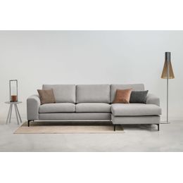 Ecksofa OTTO HOME "Henry, L-Form, Breite 294 cm", beige, B:294cm H:84cm T:160cm, 100% PES, Sofas, Ecksofa, mit Metallbeinen, Wellenunterfederung, wasserabweisender Stoff