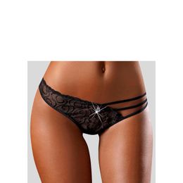 String Lascana, Damen, Gr. 40/42, schwarz, Microtouch, Obermaterial: 75% Polyamid, 15% Elasthan, 10% Polyester, Unterhosen String, mit aufregender Stickerei, sexy Dessous, Reizw&auml;sche, Topseller